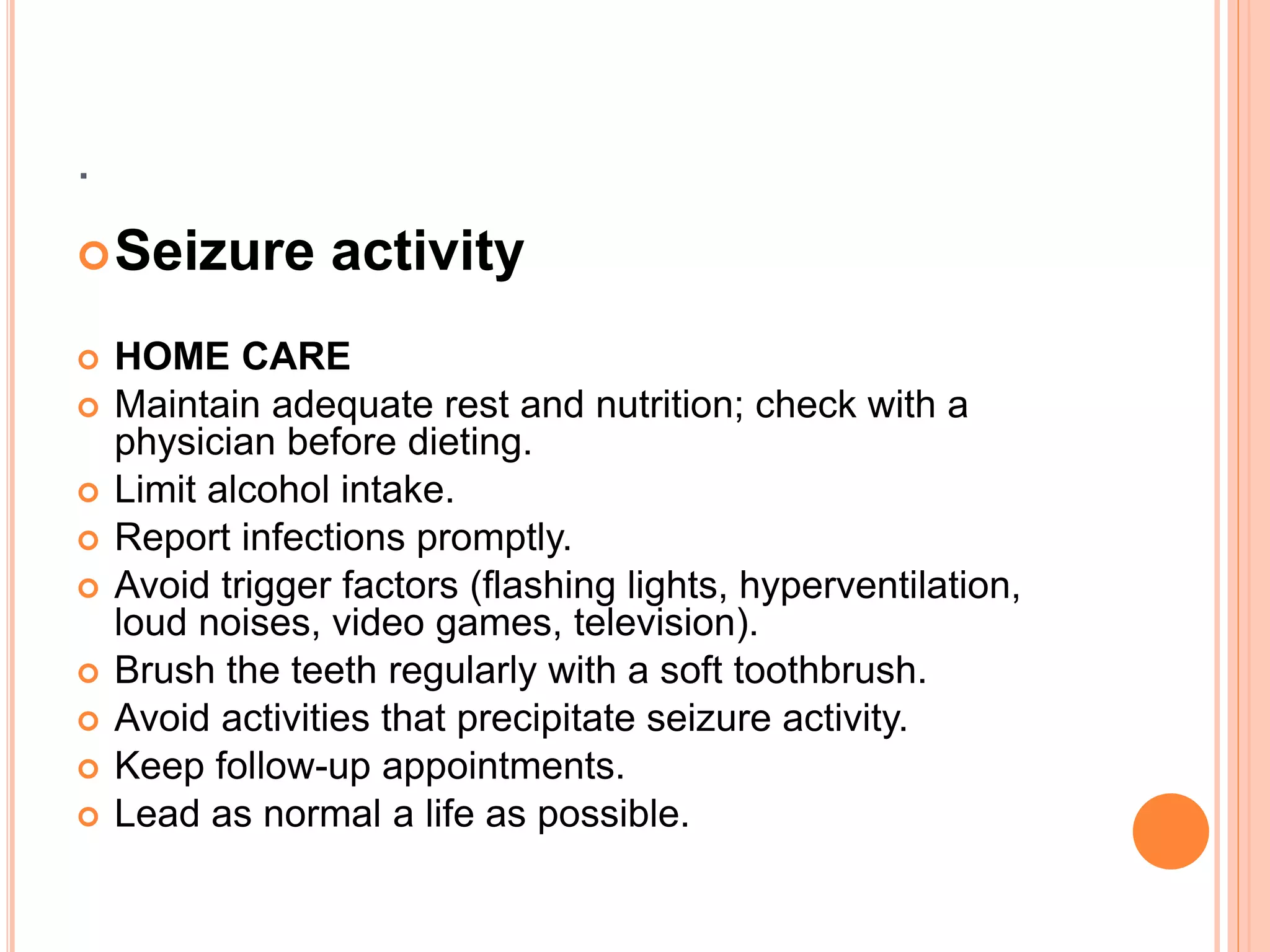 Seizure and nursing care. | PPTX