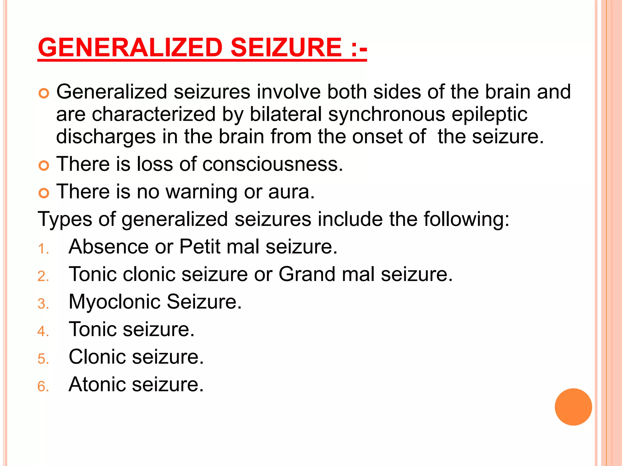 Seizure and epilepsy | PPTX