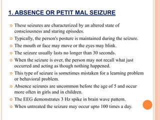 Seizure and epilepsy | PPTX