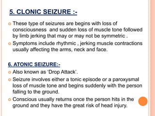 Seizure and epilepsy | PPTX