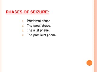 Seizure and epilepsy | PPTX