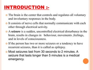 Seizure and epilepsy | PPTX