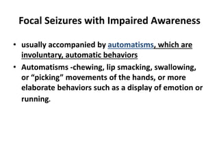 Seizure and epilepsy - dr sanatan satapathy | PPTX
