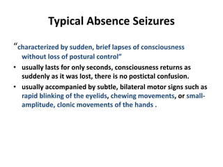 Seizure and epilepsy - dr sanatan satapathy | PPTX