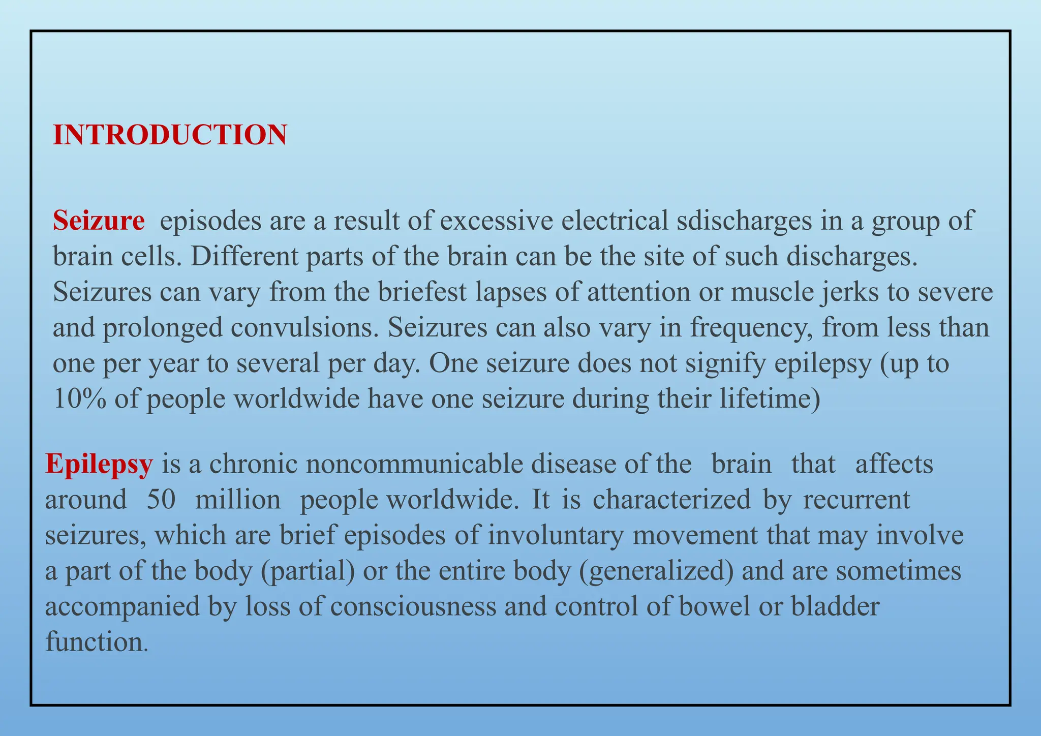 SEIZURE (AutoRecovered).pptx epilepsy nursing management | PPTX