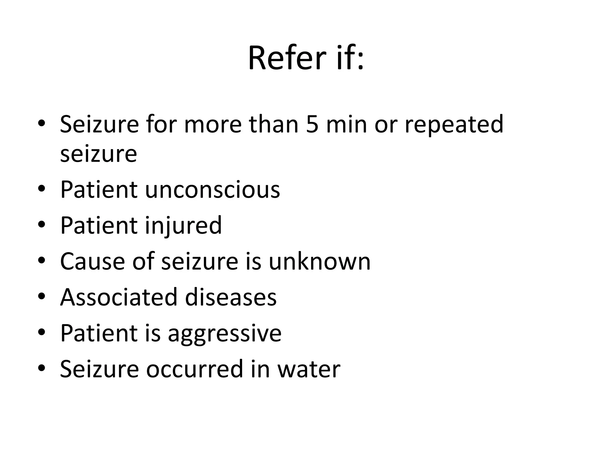 first aid management of patient with seizure | PPTX