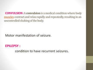 Seizure disorder | PPTX