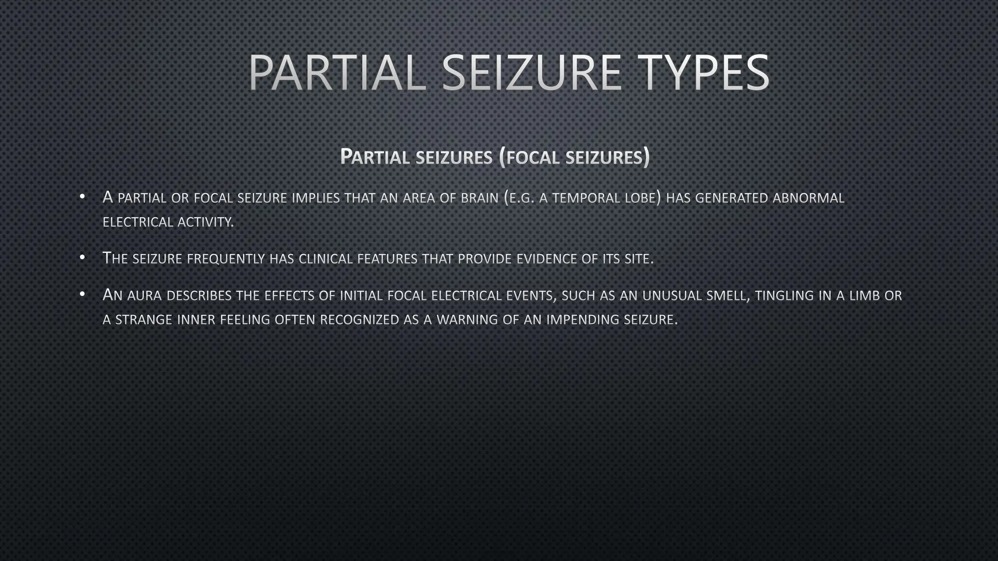 Seizure Disorder Management classification .pptx