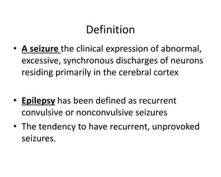 Seizure disorders | PPTX