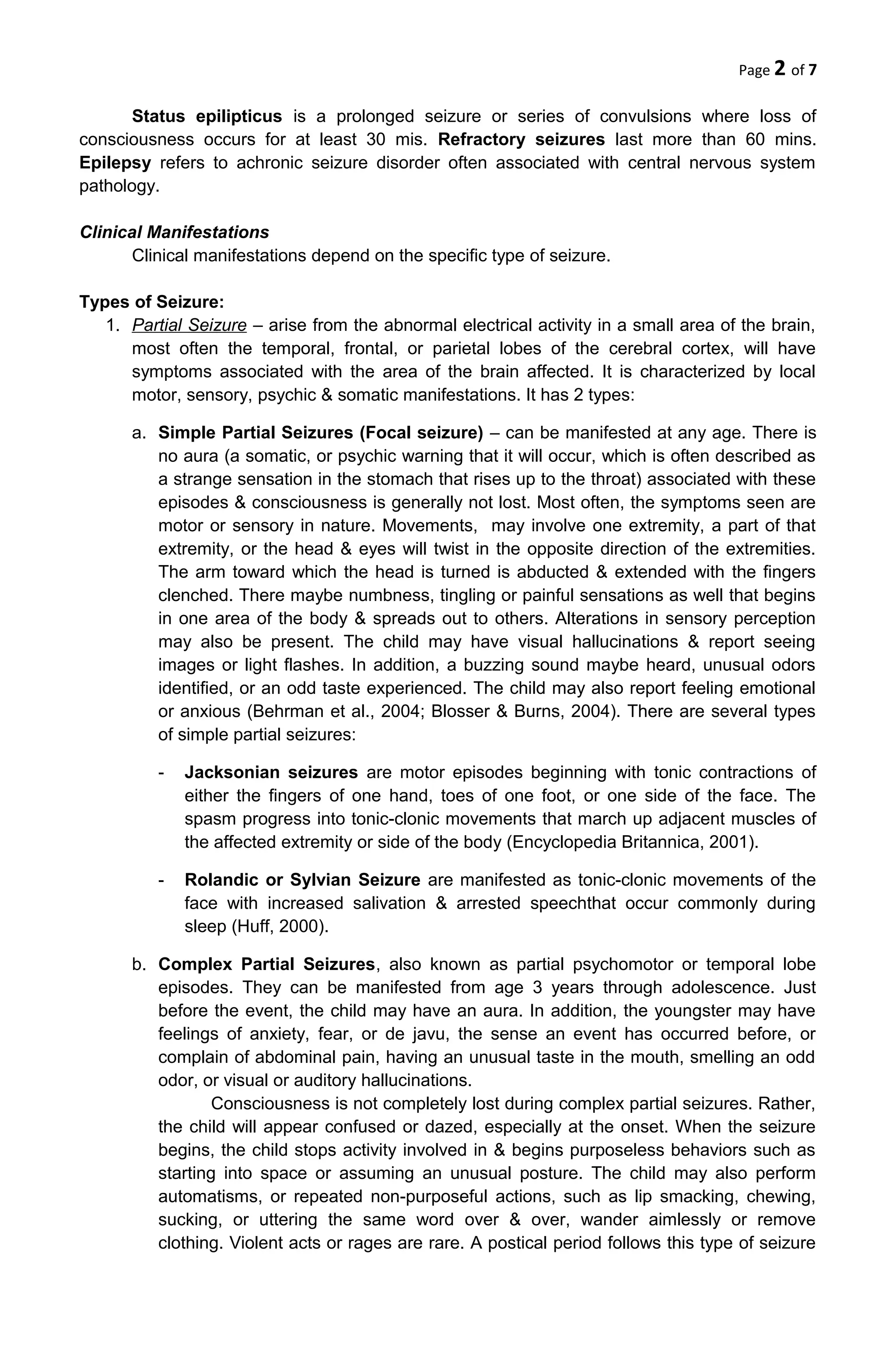 Seizure disorders.word