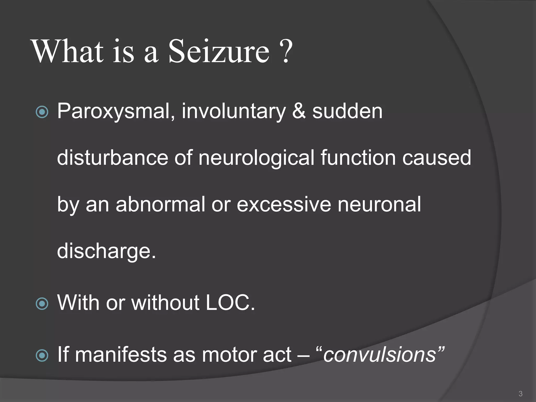 Seizure disorders in children | PPTX