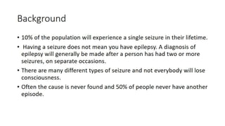 Seizure first aid powerpoint with information | PPTX