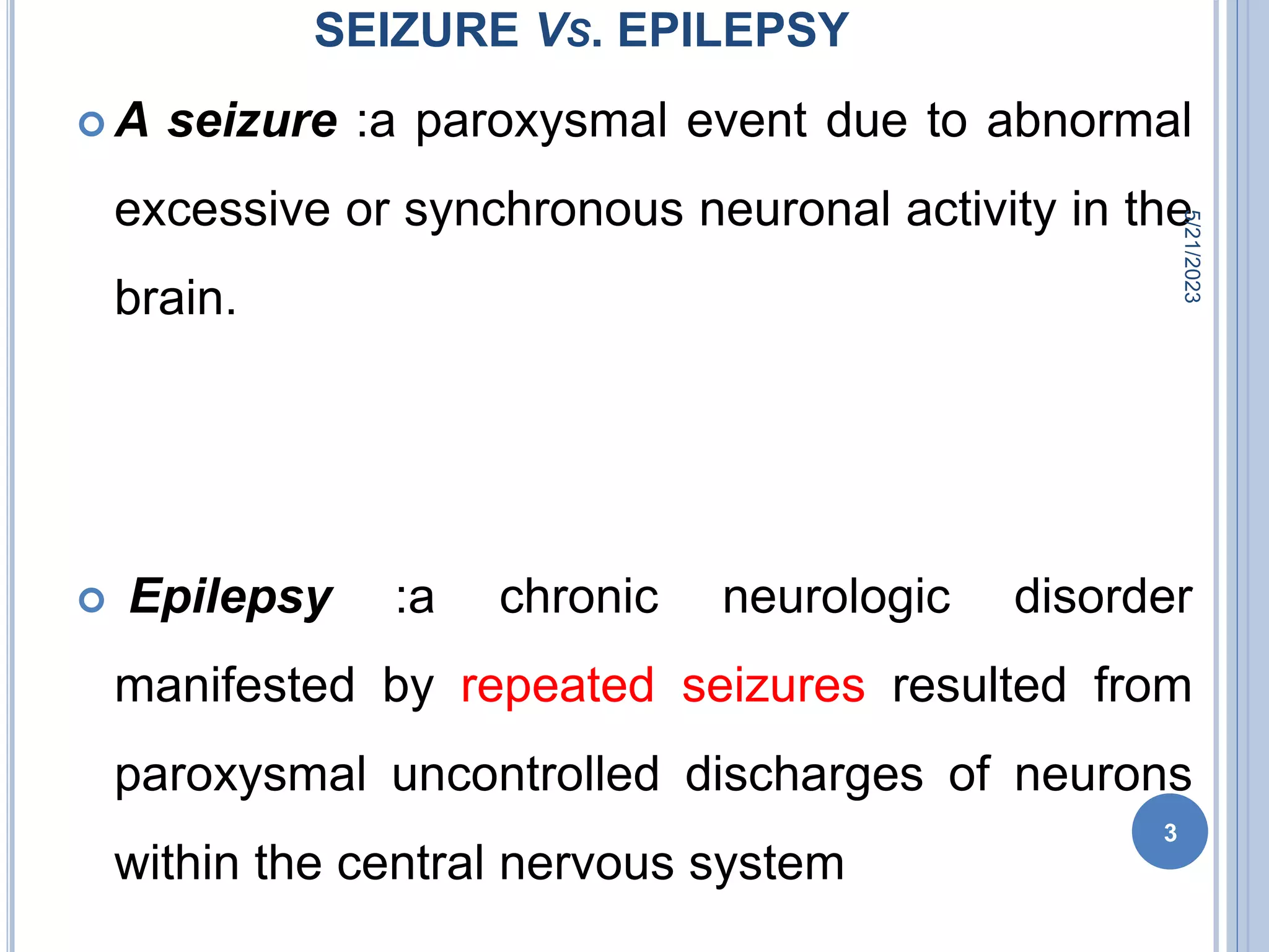 seizure III.pptx | Brain and Nervous System Disorders | Diseases and ...