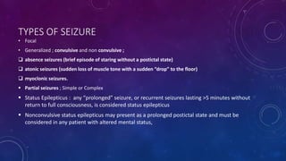 Seizure in infant and children | PPTX