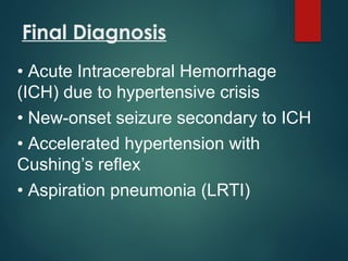seizure secondary to ICH, Hypertensive bleed.pptx