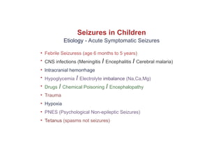 Seizures/ epilepsy / convulsion in-children | PPT