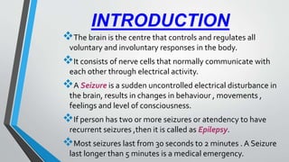 SEIZURES AND EPILEPSY DISORDER BY MS RIYA | PPTX