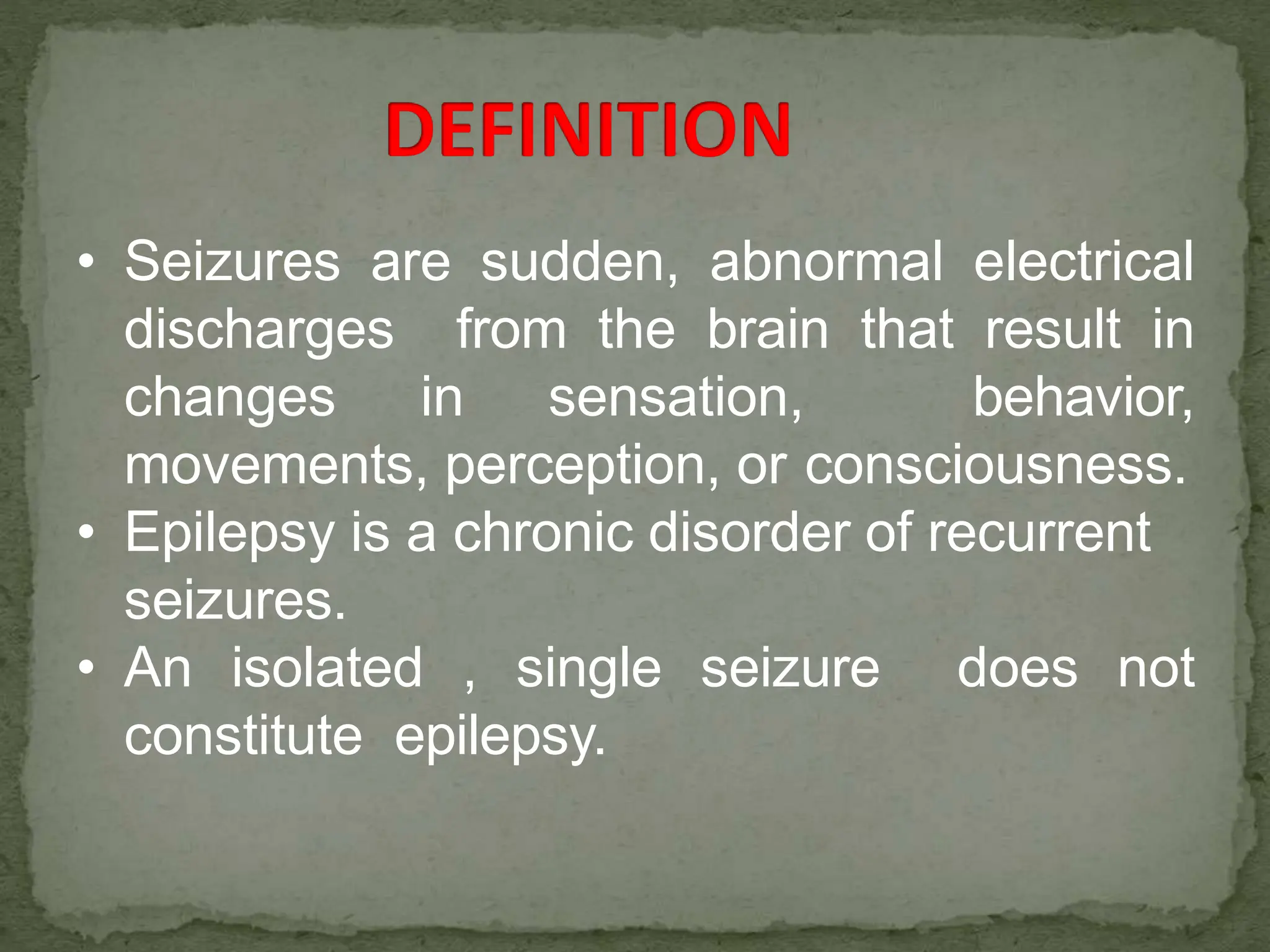 SEIZURES DISORDERS.pptx neuro disorders brain | PPTX