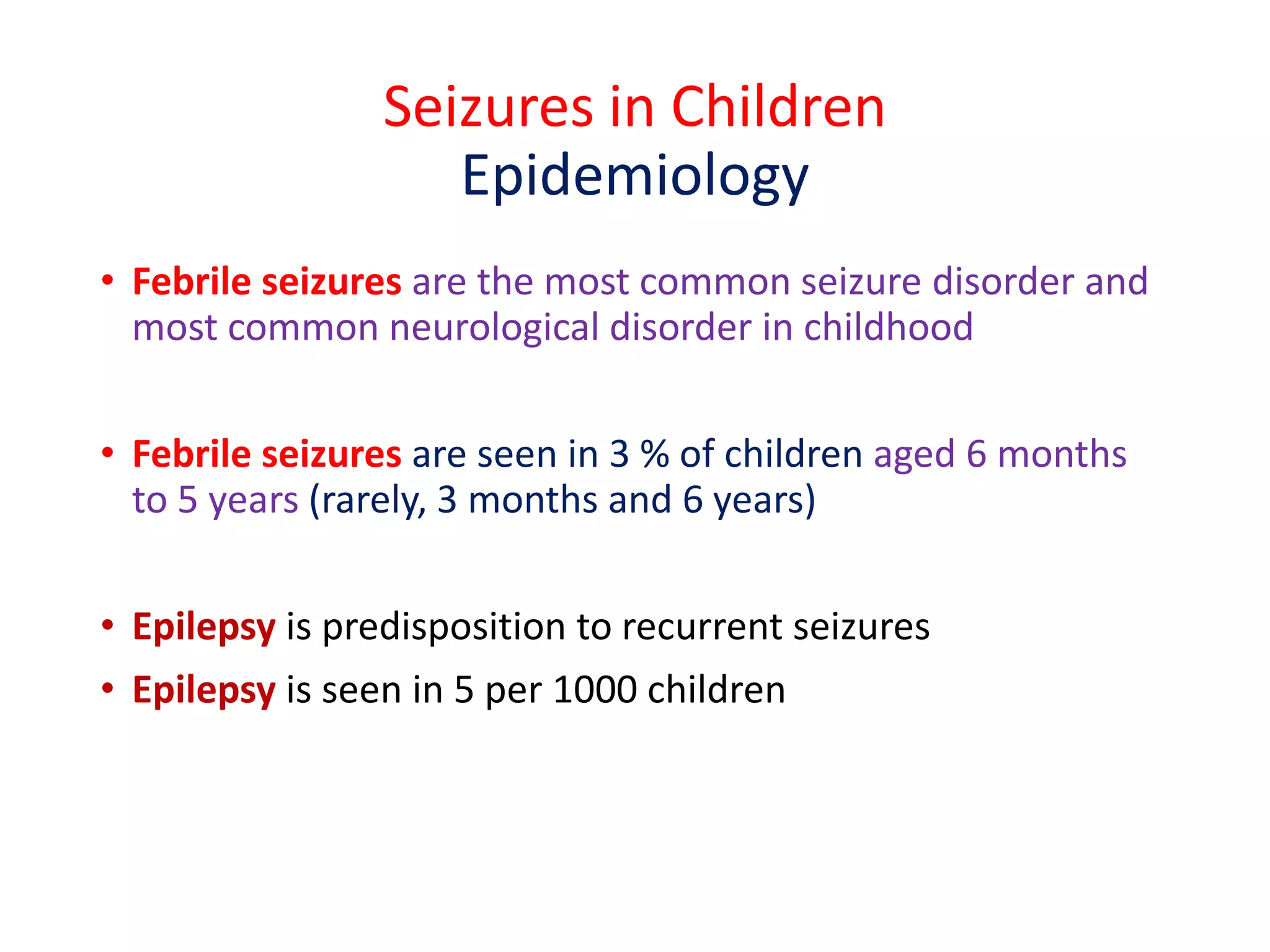 Seizures in children 2021 | PDF