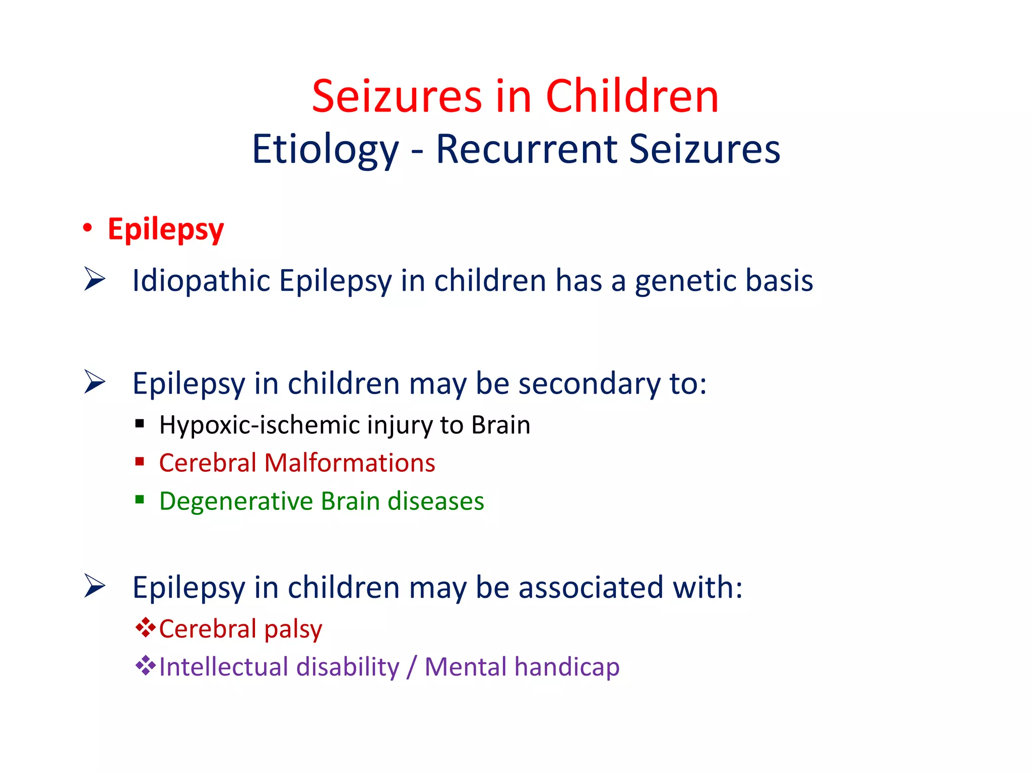 Seizures in children 2021 | PDF