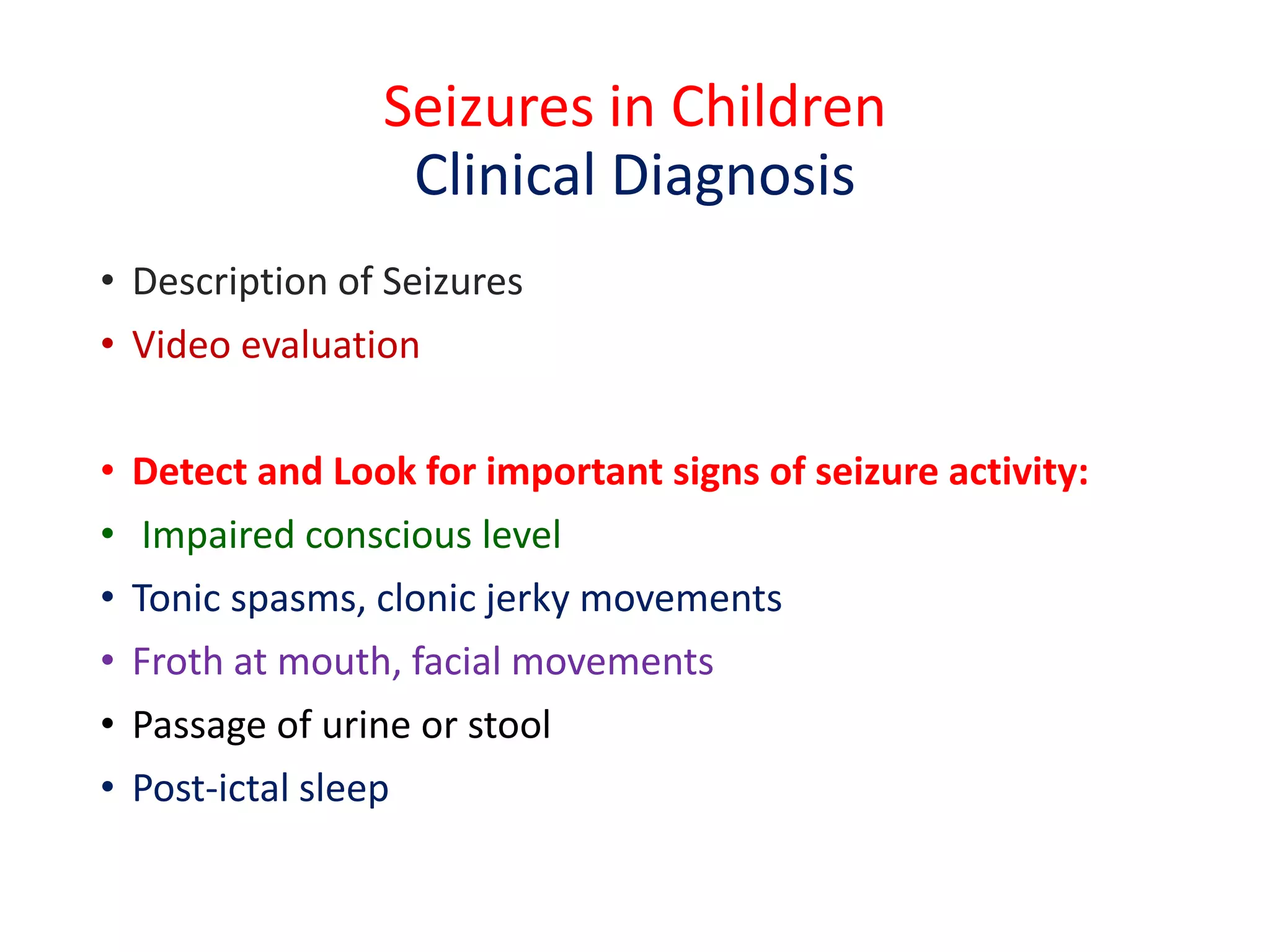 Seizures in children 2021 | PDF