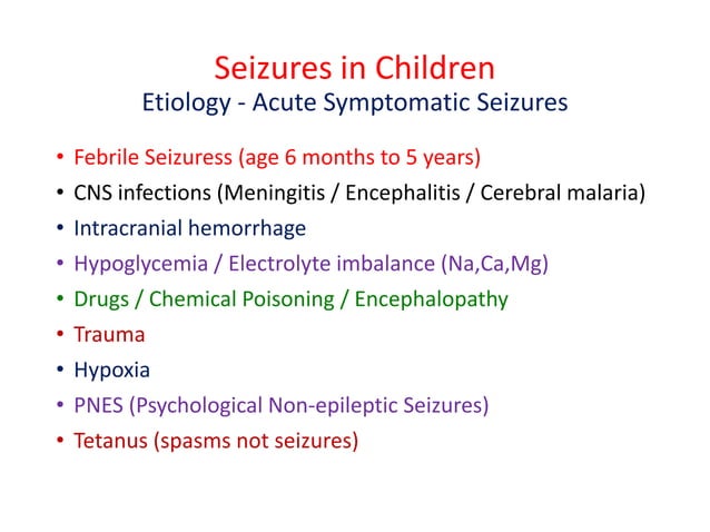 Seizures in children 2021 | PDF | Brain and Nervous System Disorders ...