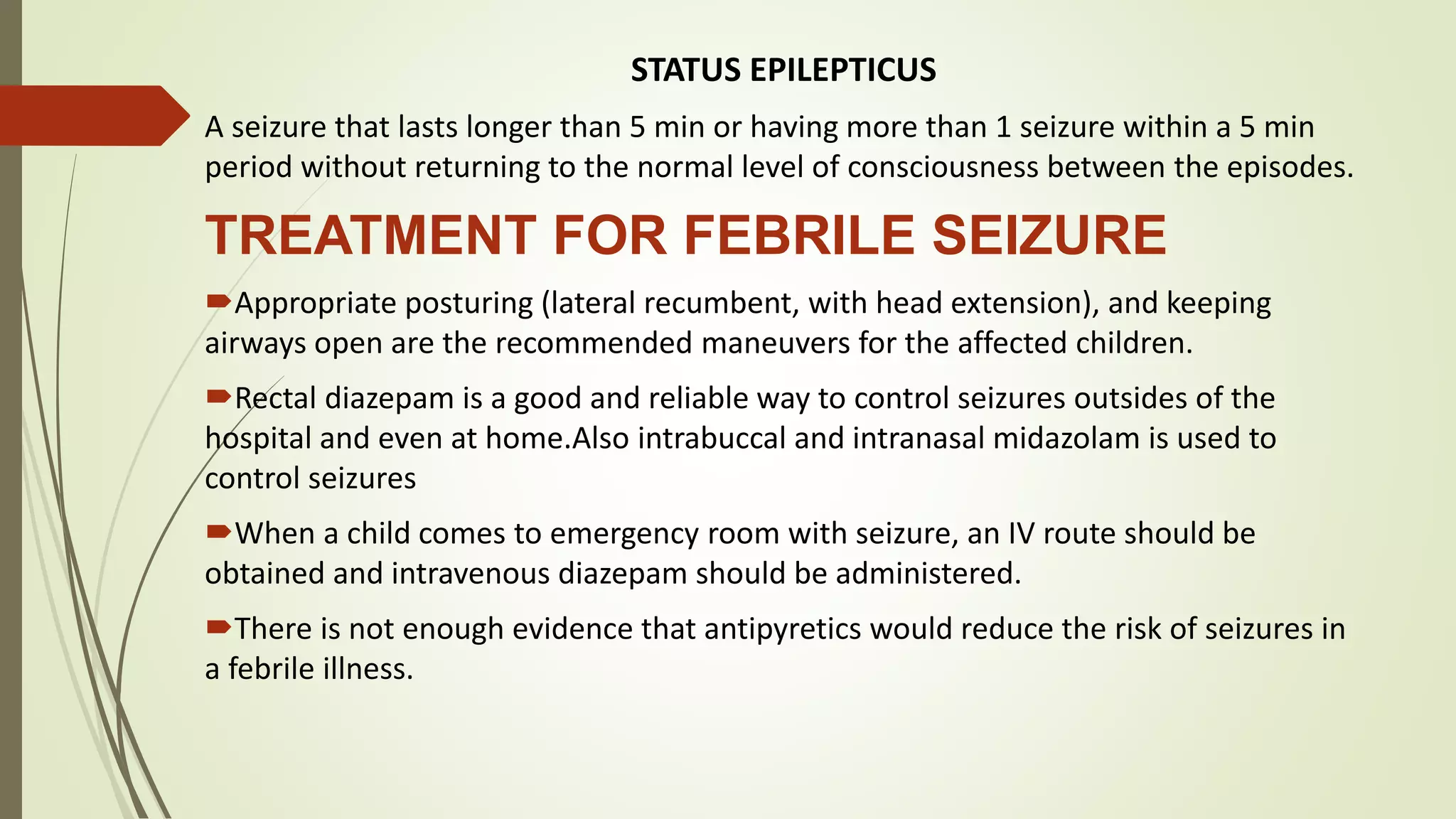 Seizures in pediatrics | PPTX