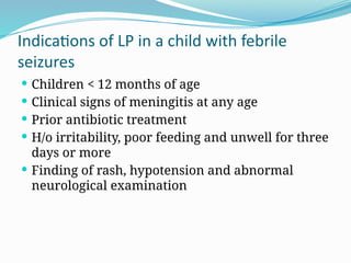 Approach to seizure with fever in child | PPTX