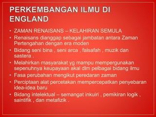 Sejarah Intelektual STPM England & Perancis | PPTX