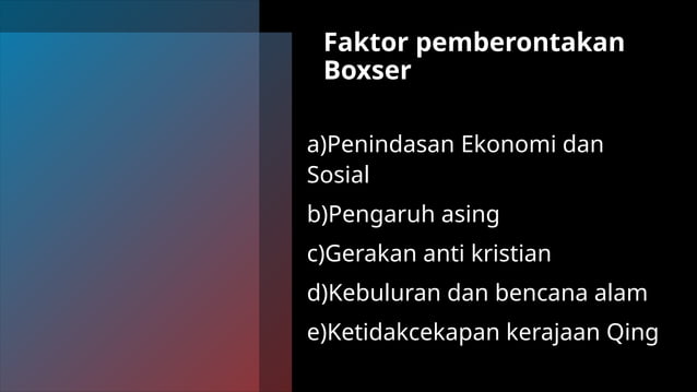 SEJ1.pptx pemberontakan boxer faktor dan | PPT