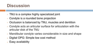 Panoramic radiographic study to assess the morphology of mandibular ...
