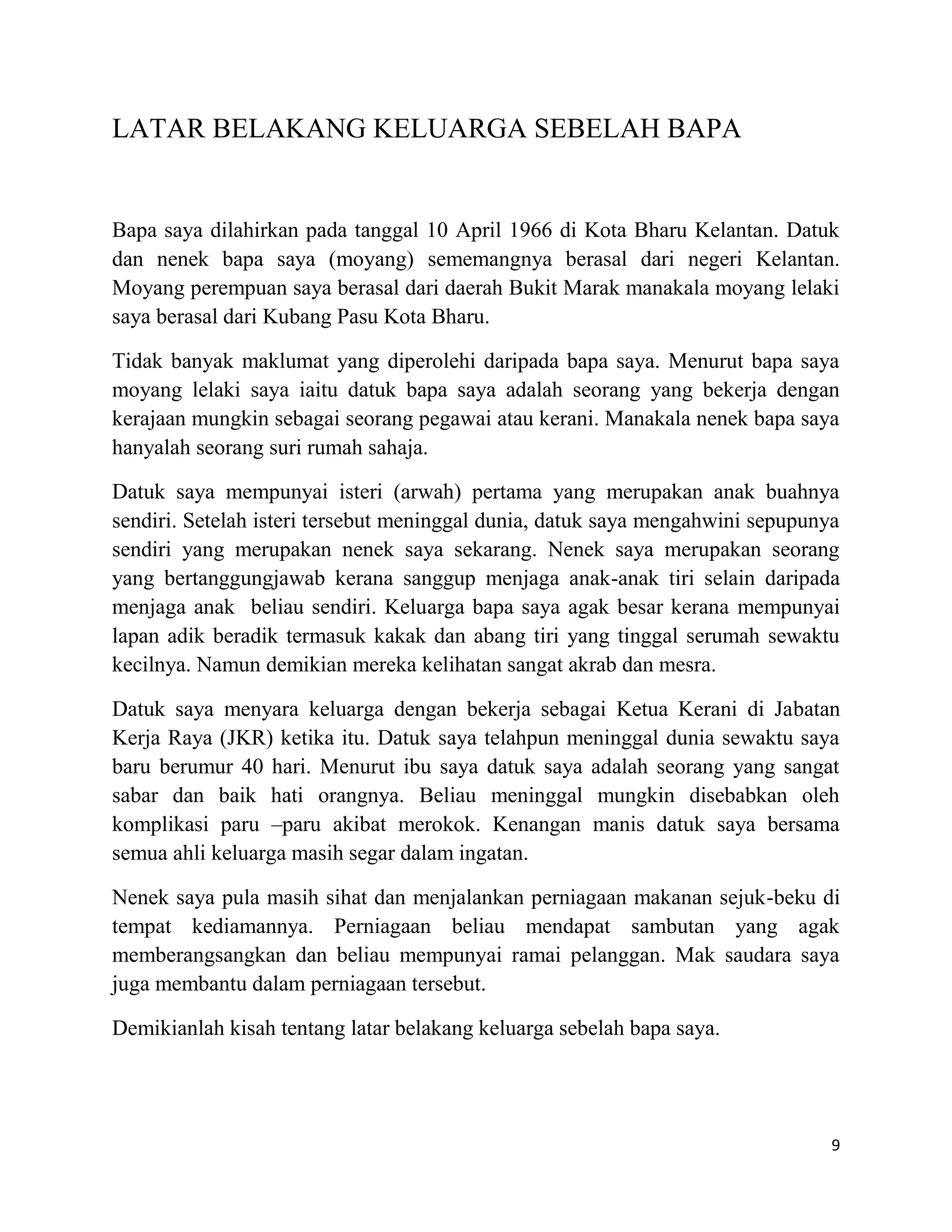 Sejarah keluarga | DOCX