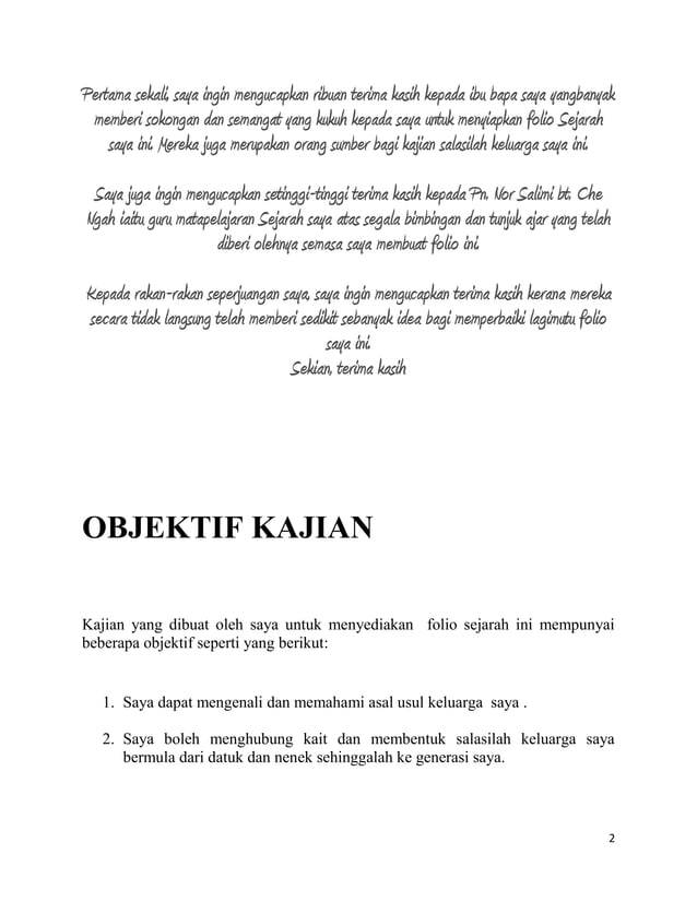 Sejarah keluarga | DOCX