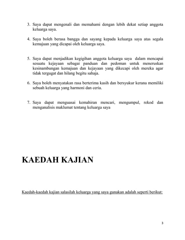Sejarah keluarga | DOCX