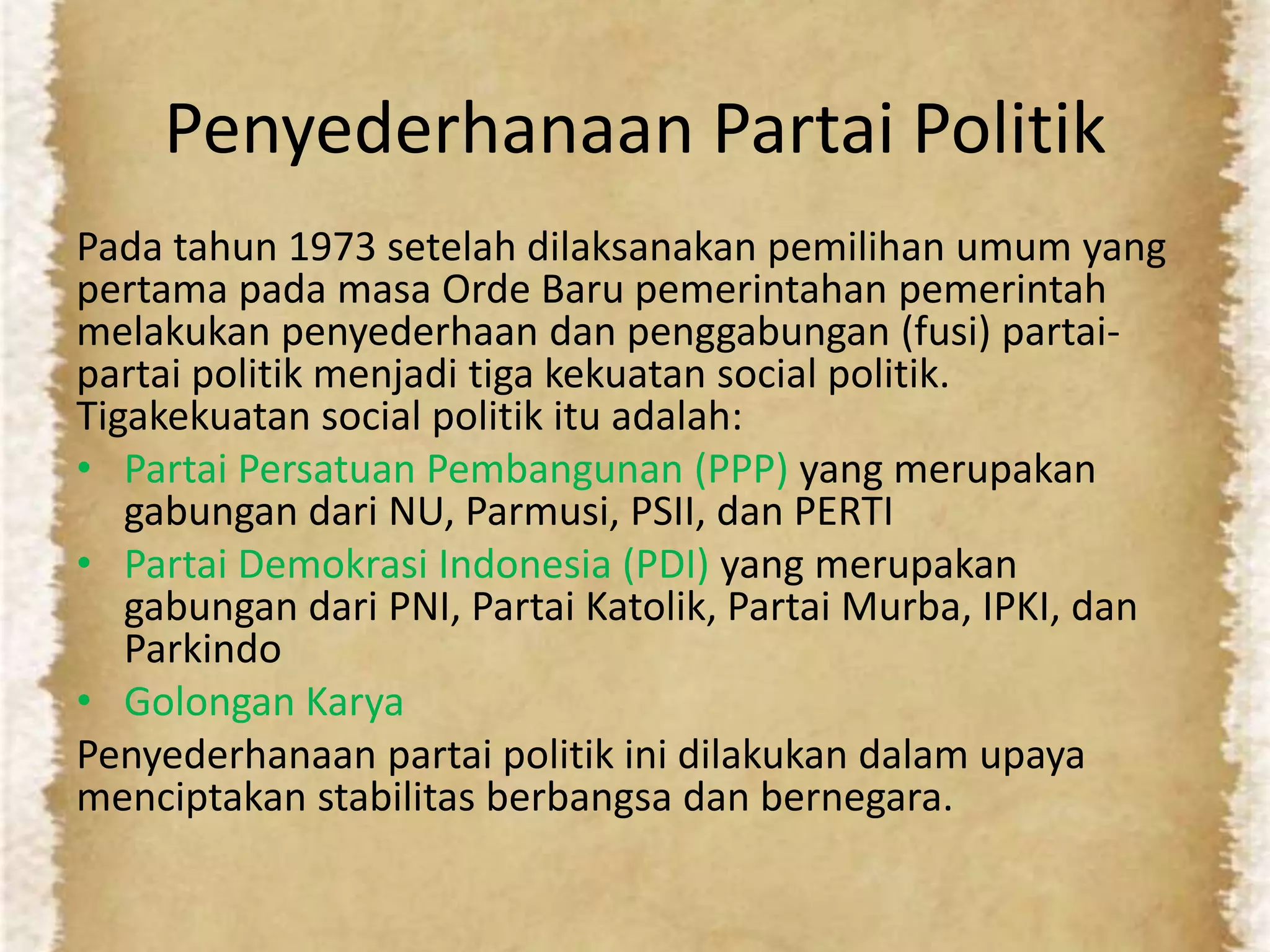Sejarah (Indonesia Pada Masa Orde Baru) | PPTX