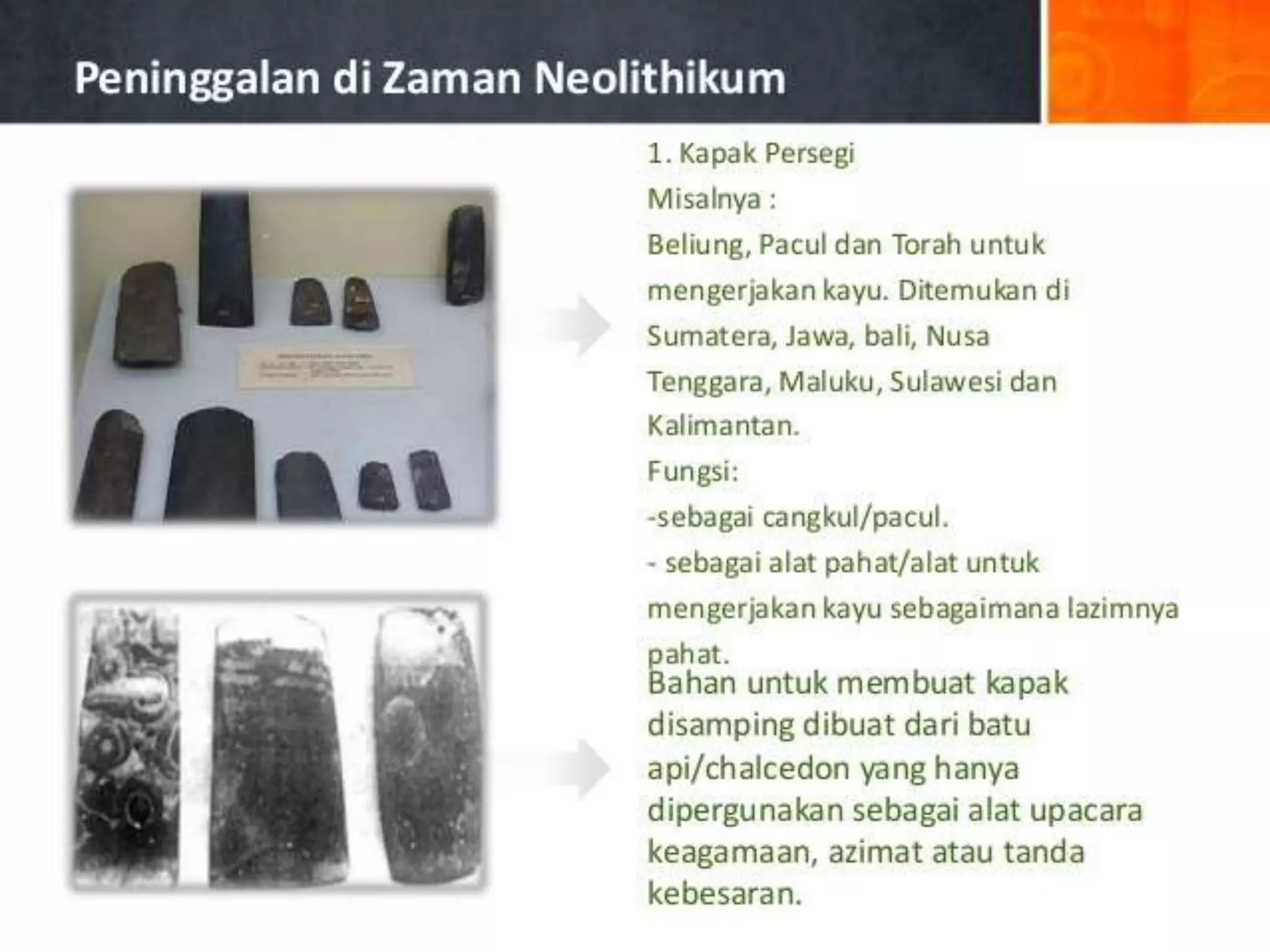 Alat alat zaman neolithikum SEJARAH KELAS X | PPTX