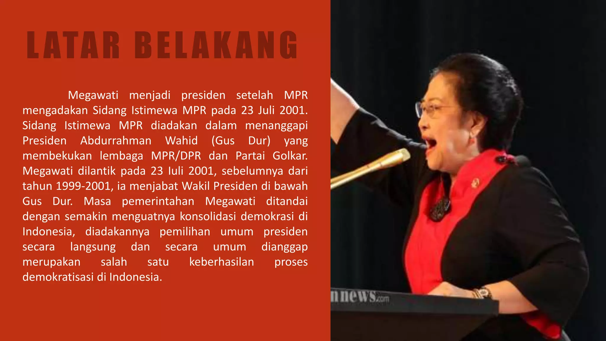 Kebijakan pada Masa Pemerintahan Megawati | PPTX