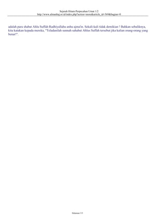 Sejarah hitam-perpecahan-umat-1-2 | PDF