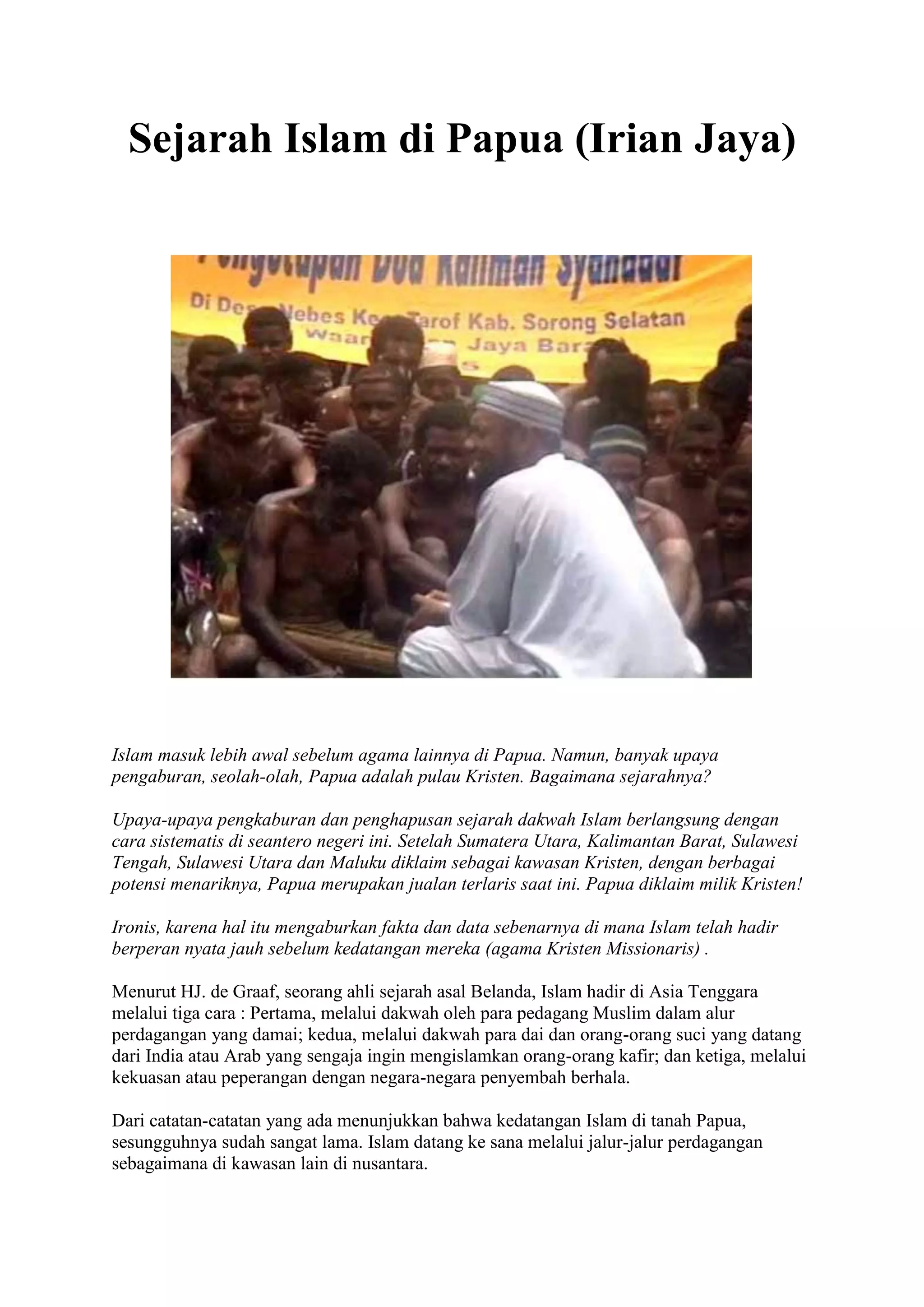Sejarah islam di papua | PDF