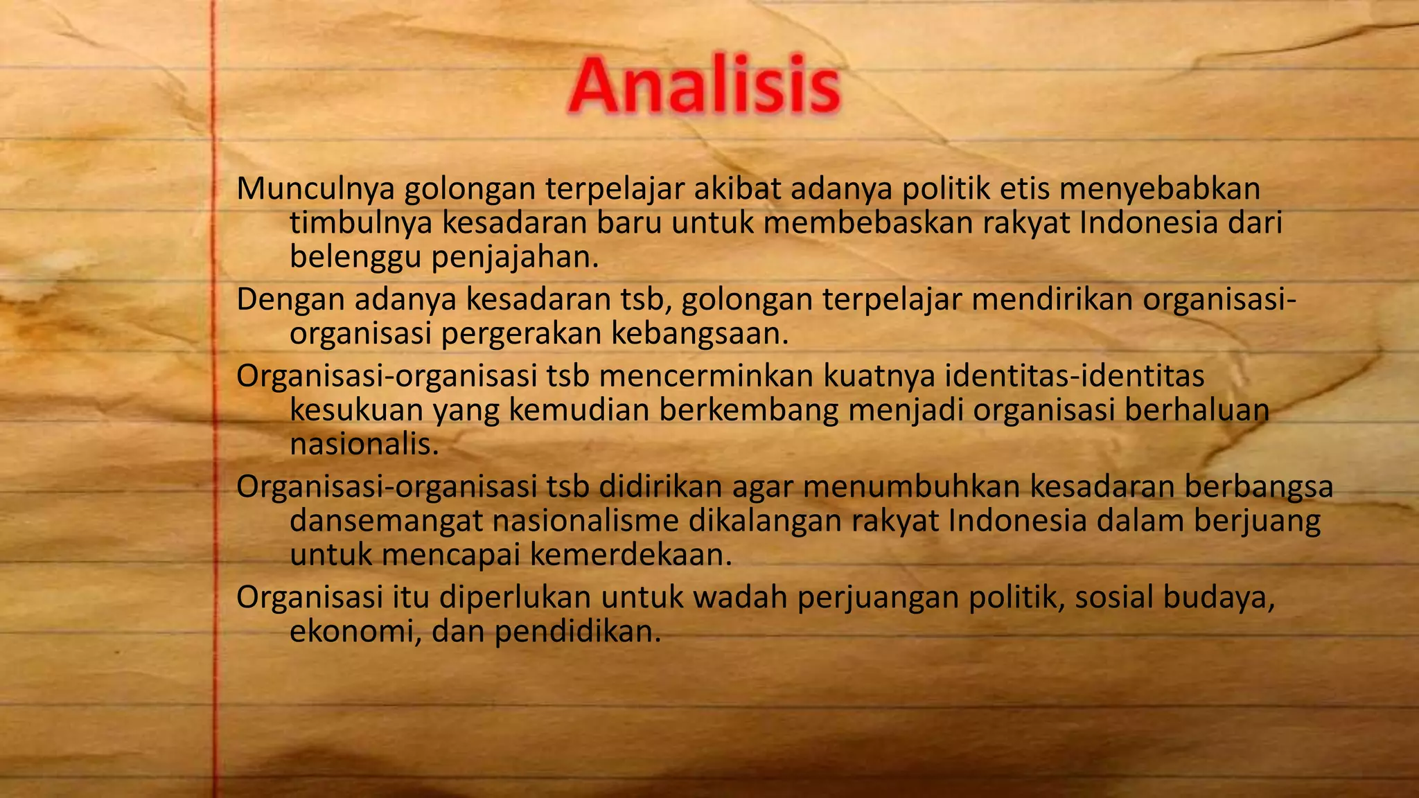 Sejarah Indonesia XI - Organisasi Pergerakan Nasional Indonesia | PPTX