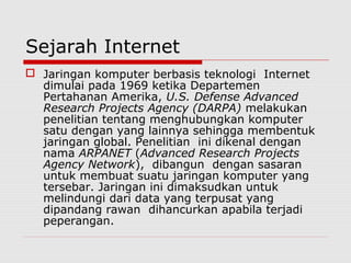 Sejarah perkembangan internet | PPT