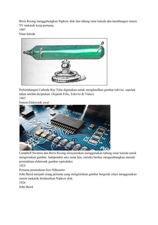 Sejarah perkembangan televisi 201 | PDF
