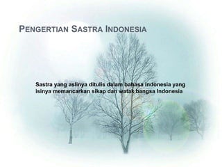 Sejarah sastra-indonesia-modern | PPTX