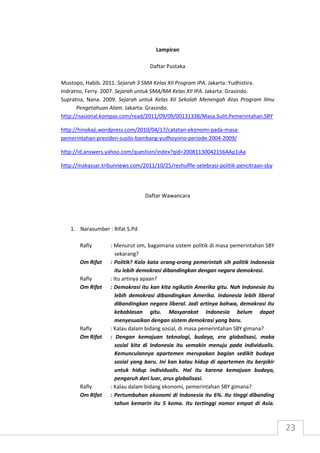 Sejarah 12 masa pemerintahan sby (makalah) | DOCX