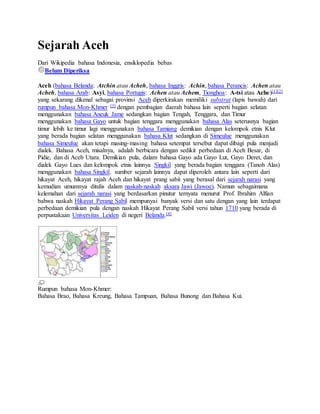 Sejarah aceh | PDF