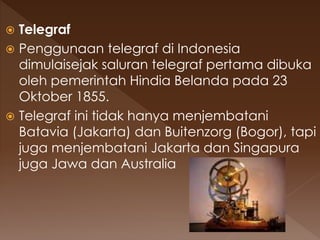 Sejarah alat komunikasi di indonesia | PPTX