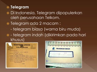 Sejarah alat komunikasi di indonesia | PPTX