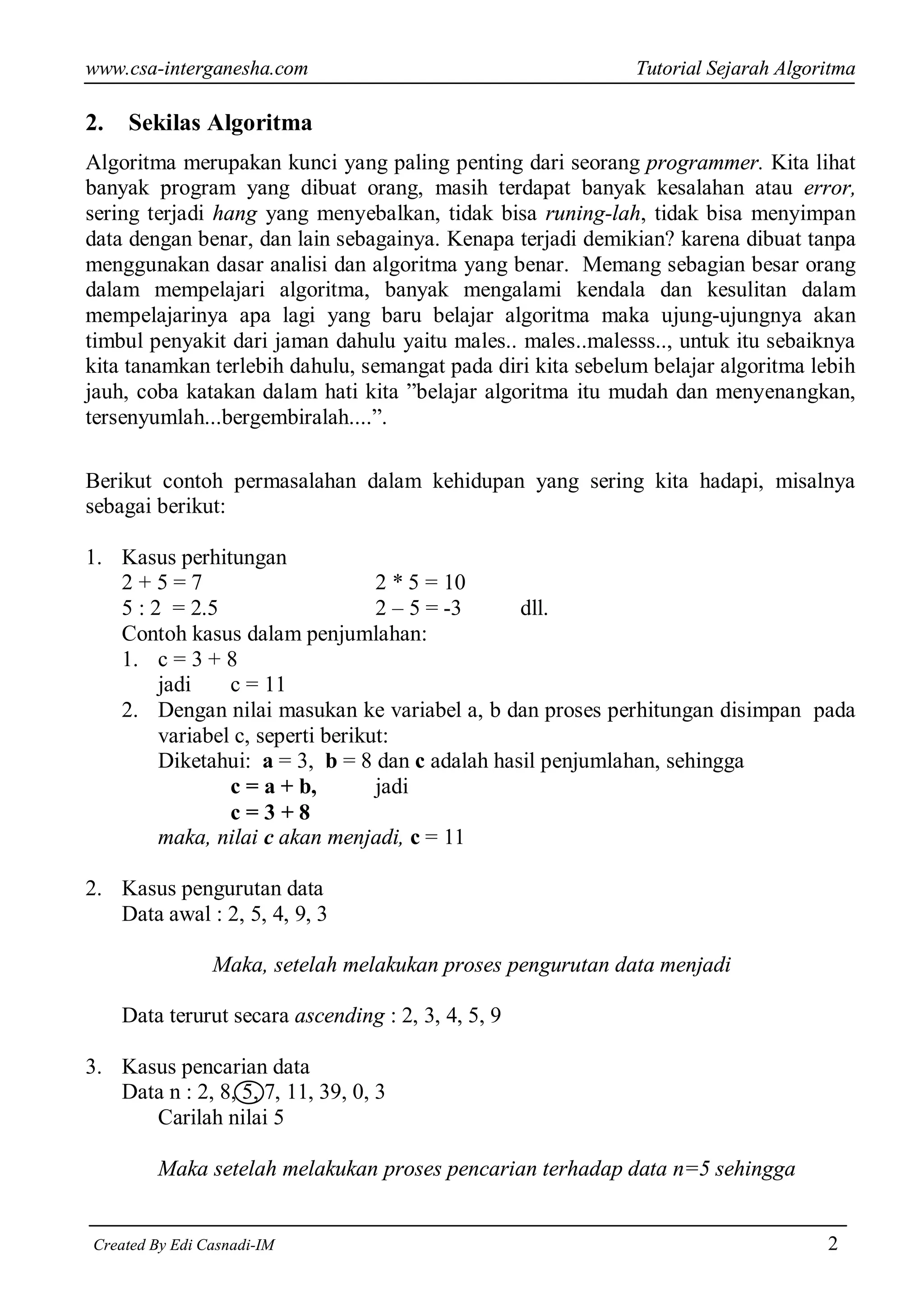 Sejarah Algoritma | PDF