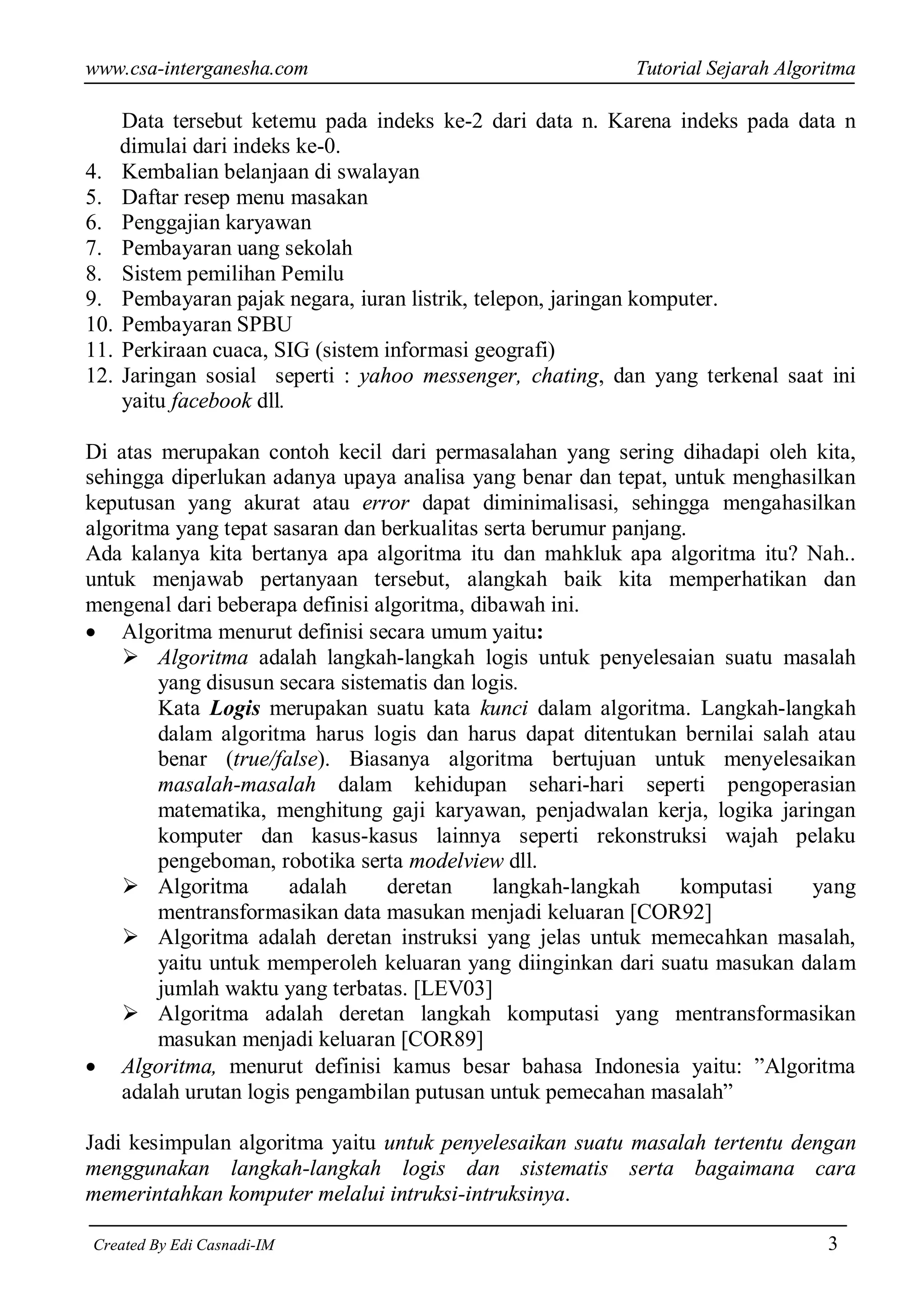 Sejarah Algoritma | PDF