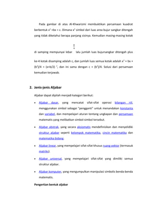 Sejarah aljabar | DOC